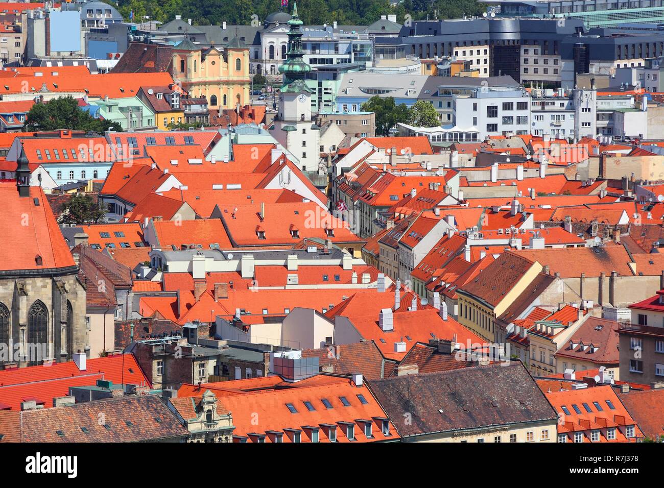 Bratislava, capital city of Slovakia. Cityscape with old architecture ...