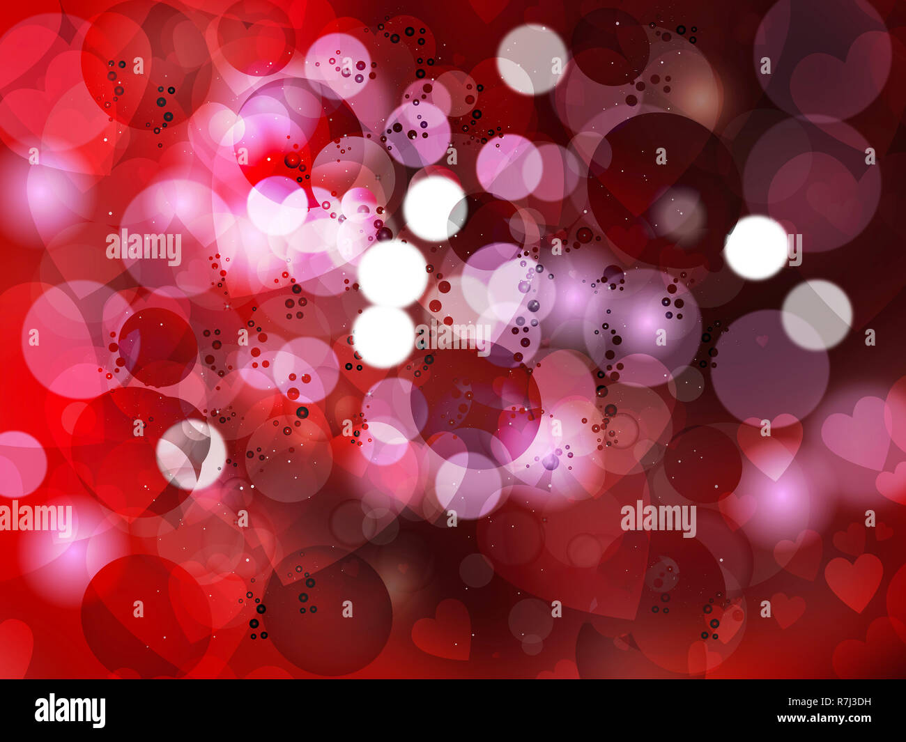 Heart blurred lights on a colorful background, Background with ...