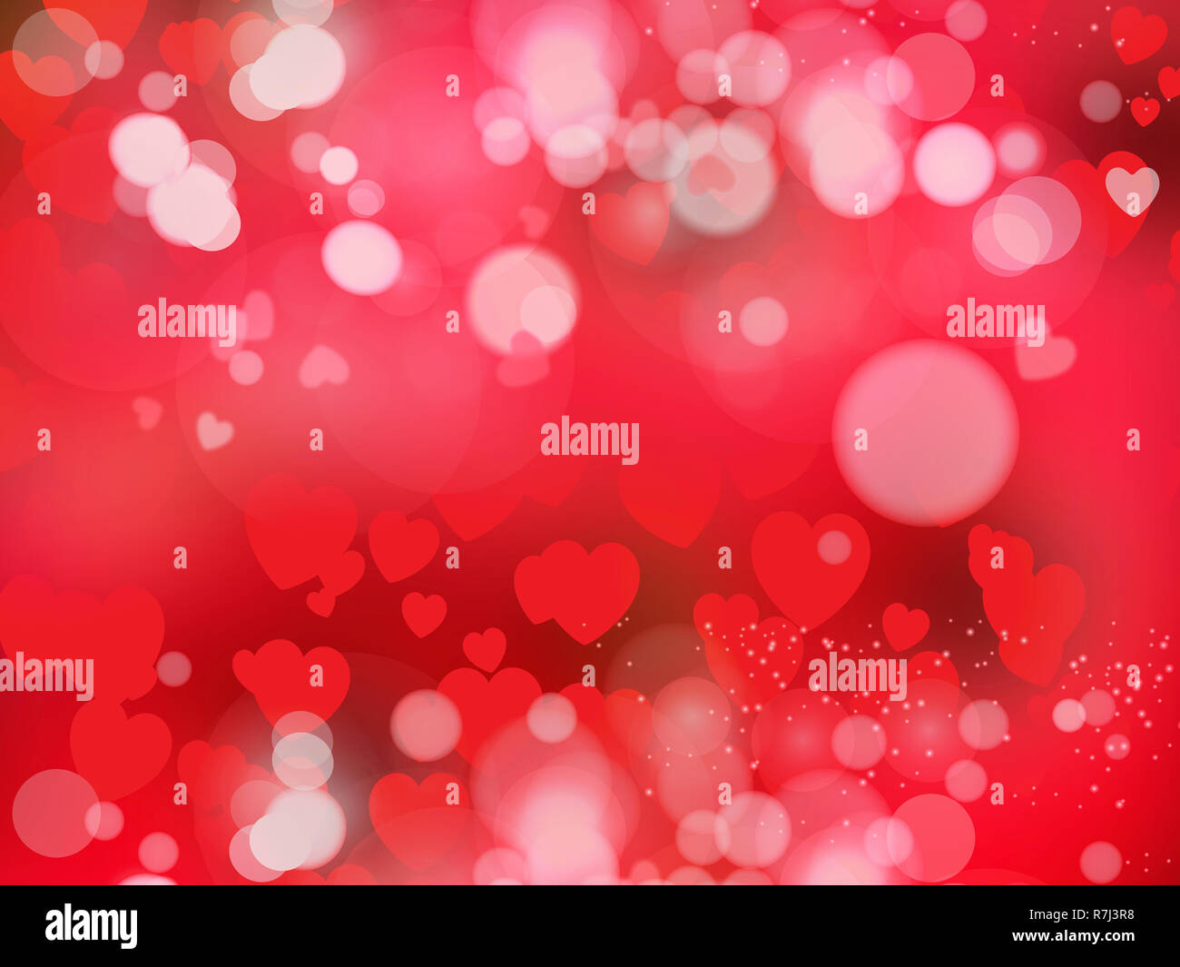 Heart blurred lights on a colorful background, Background with ...