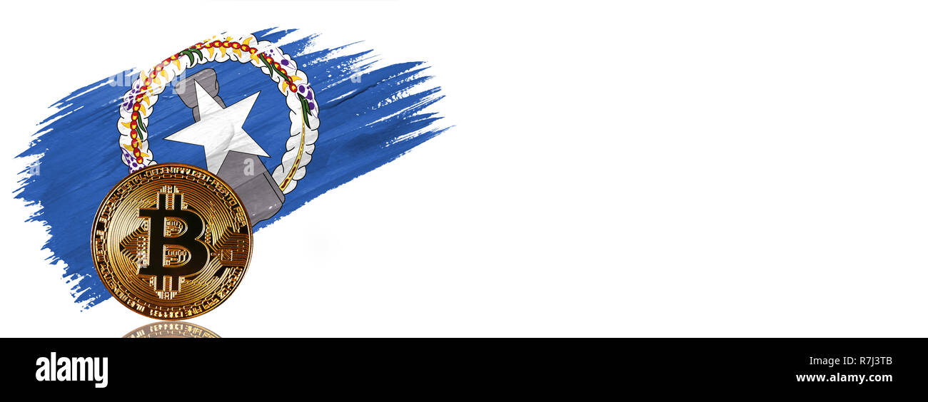 Painted brush stroke in the flag of Northern Mariana Islands. Bitcoin ...