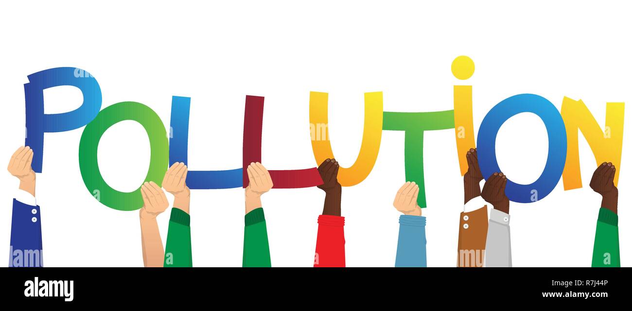 Diverse hands holding letters of the alphabet created the word ...