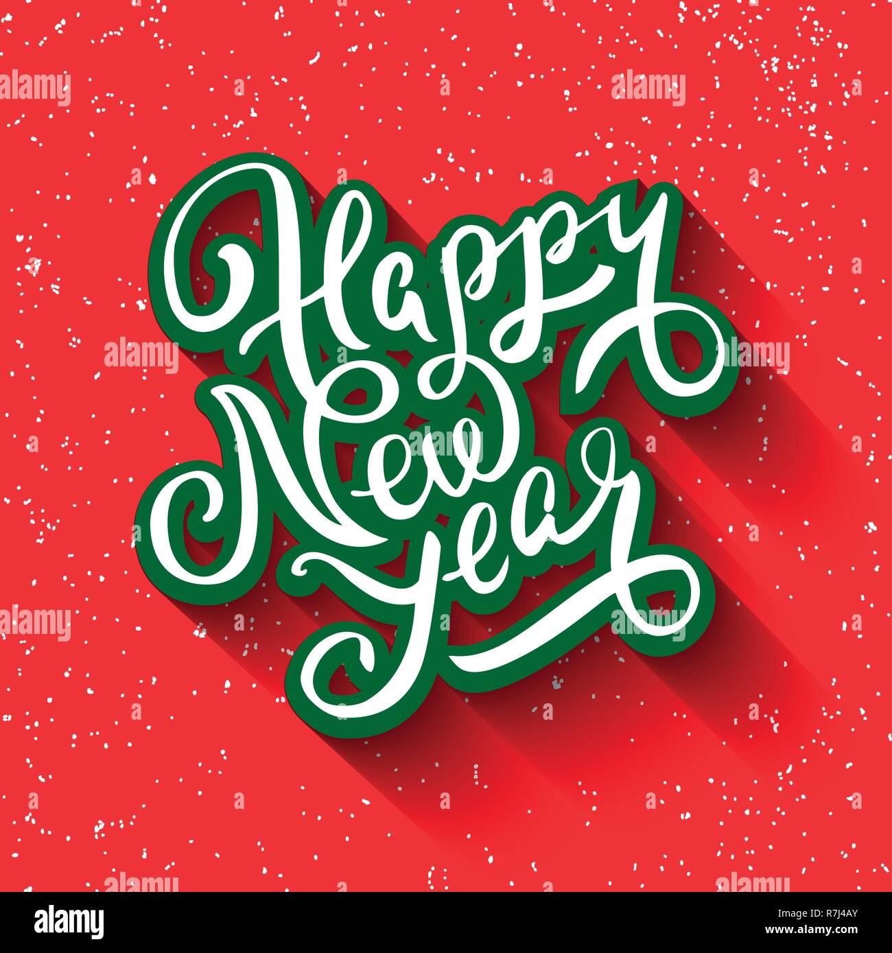 Happy New Year lettering. Greeting card design Stock Vector Image & Art ...