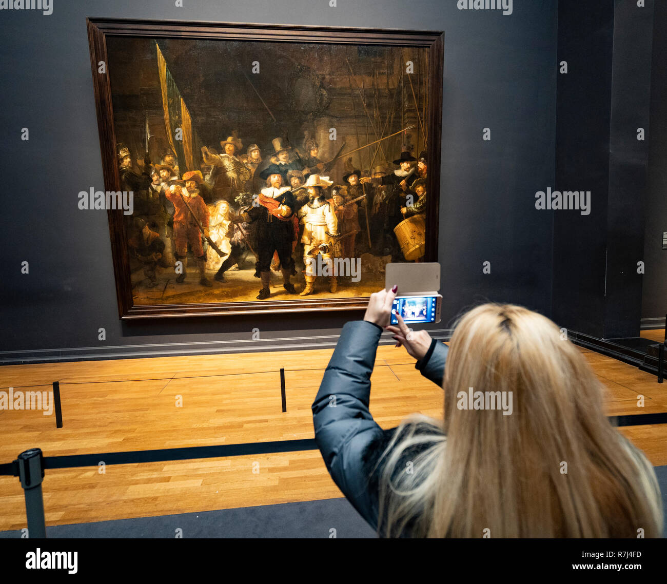 The Night Watch painting by Rembrandt van Rijn at the Rijksmuseum in ...