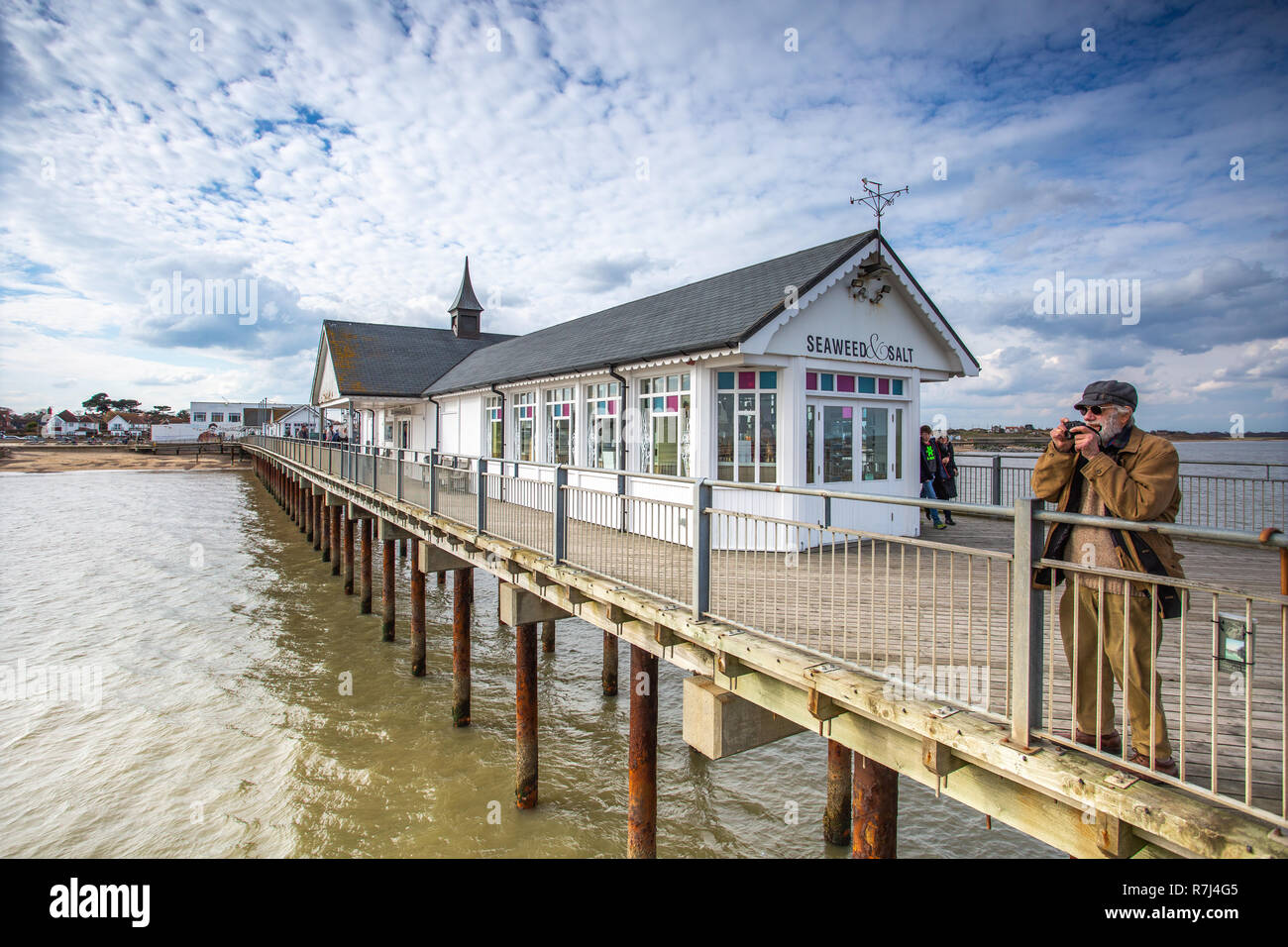 Southwold Pier in Southwold in the county of Suffolk a coastal town ...