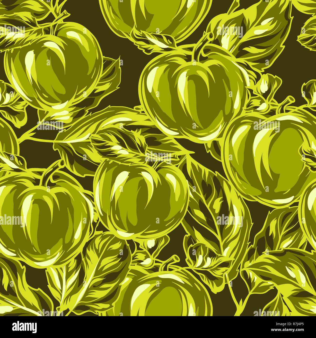 Seamless repeating pattern apples Stock Vector Images - Alamy