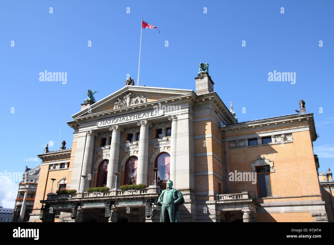 Oslo, capital city of Norway - National Theater building Stock Photo ...