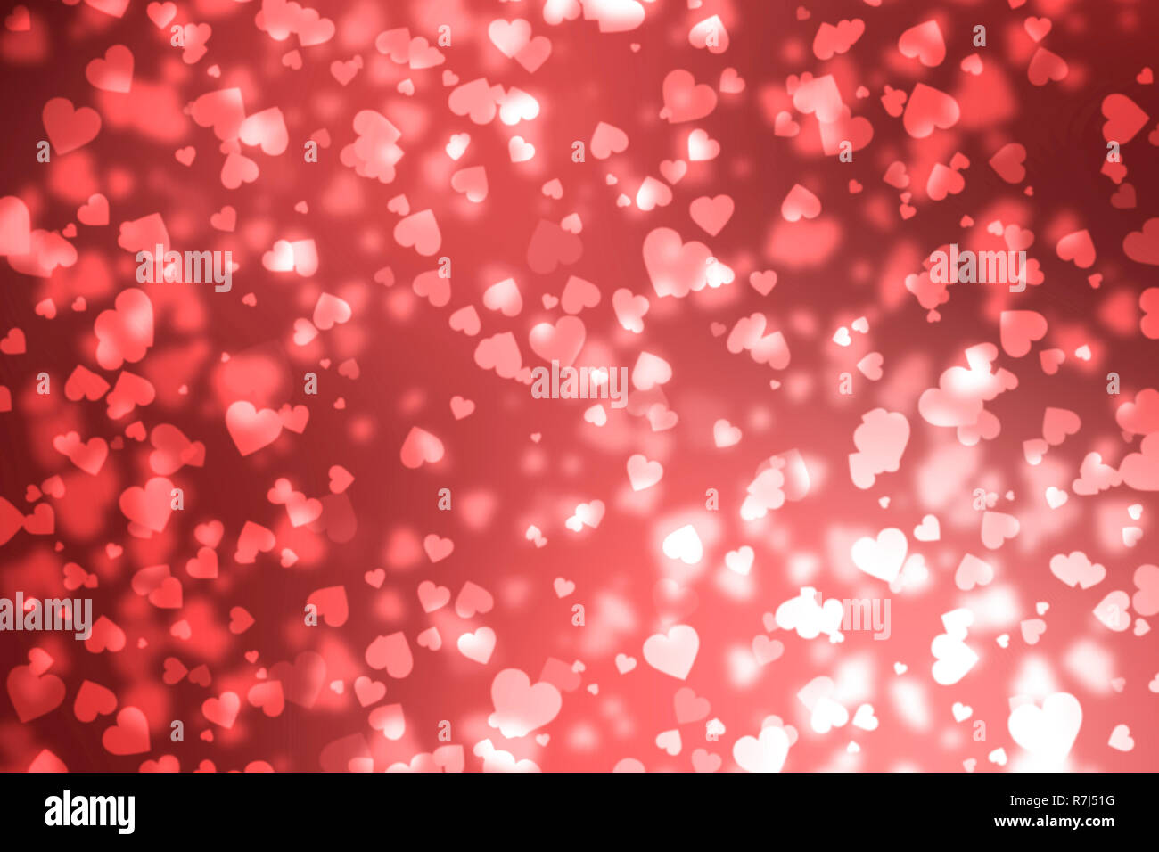 Heart blurred lights on a colorful background, Background with ...
