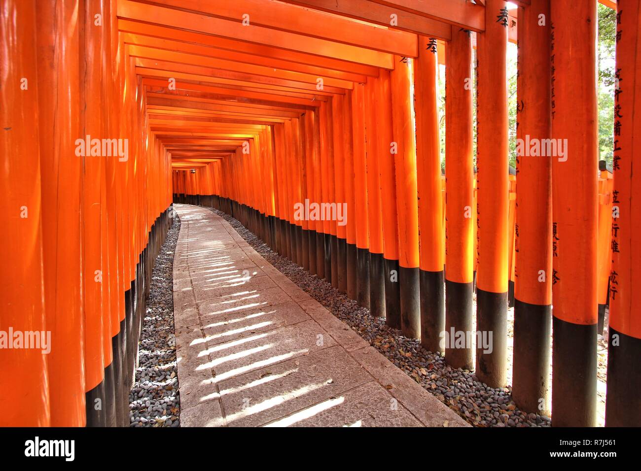 Fushimi Inari Taisha shrine in Kyoto prefecture of Japan. Famous shinto ...