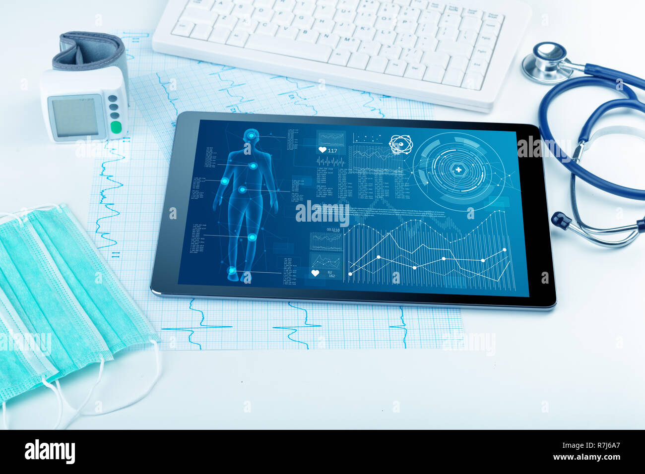 Medical full body screening software on tablet and healthcare devices ...