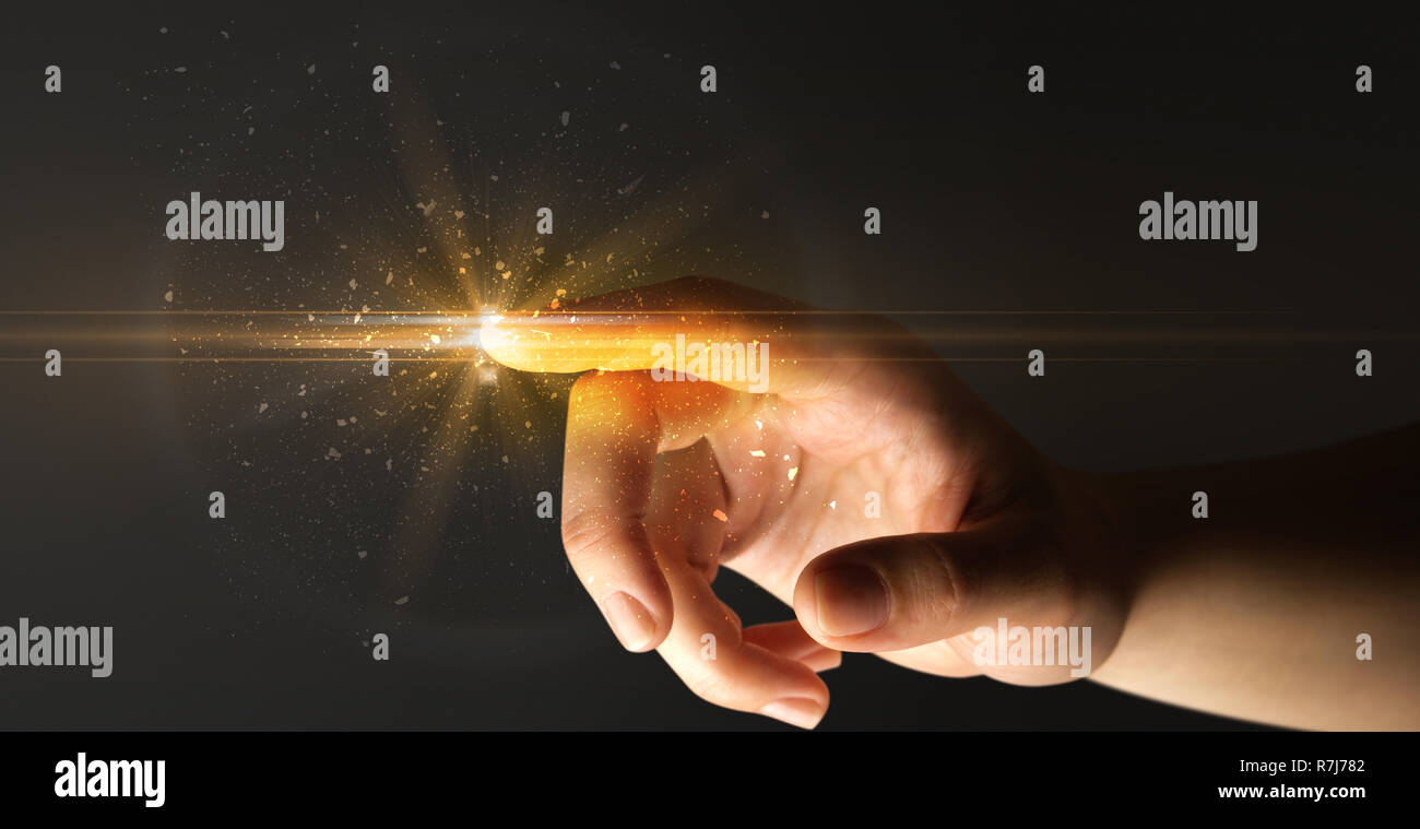 Female finger touching beam hi-res stock photography and images - Alamy