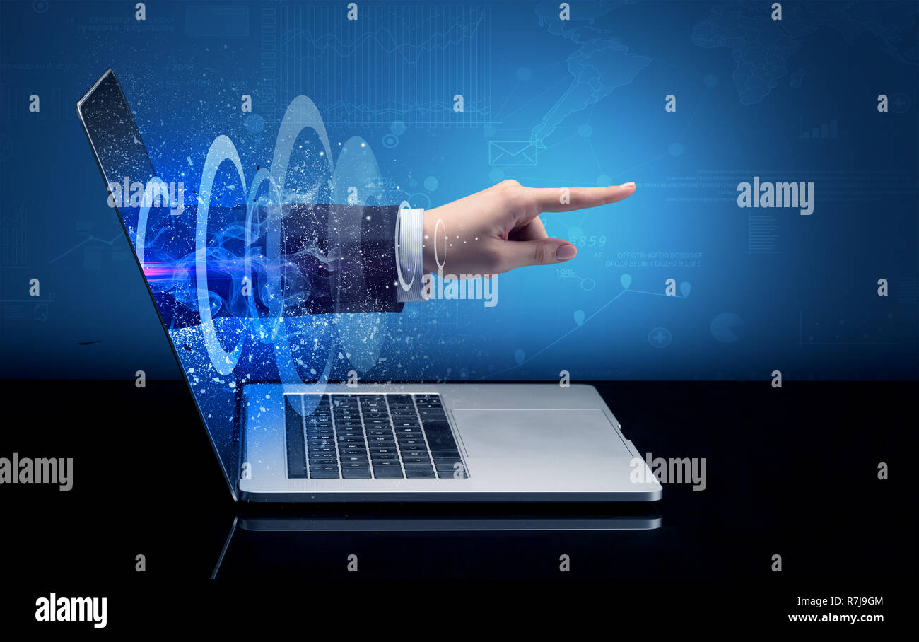 Arm coming out of computer screen hi-res stock photography and images ...