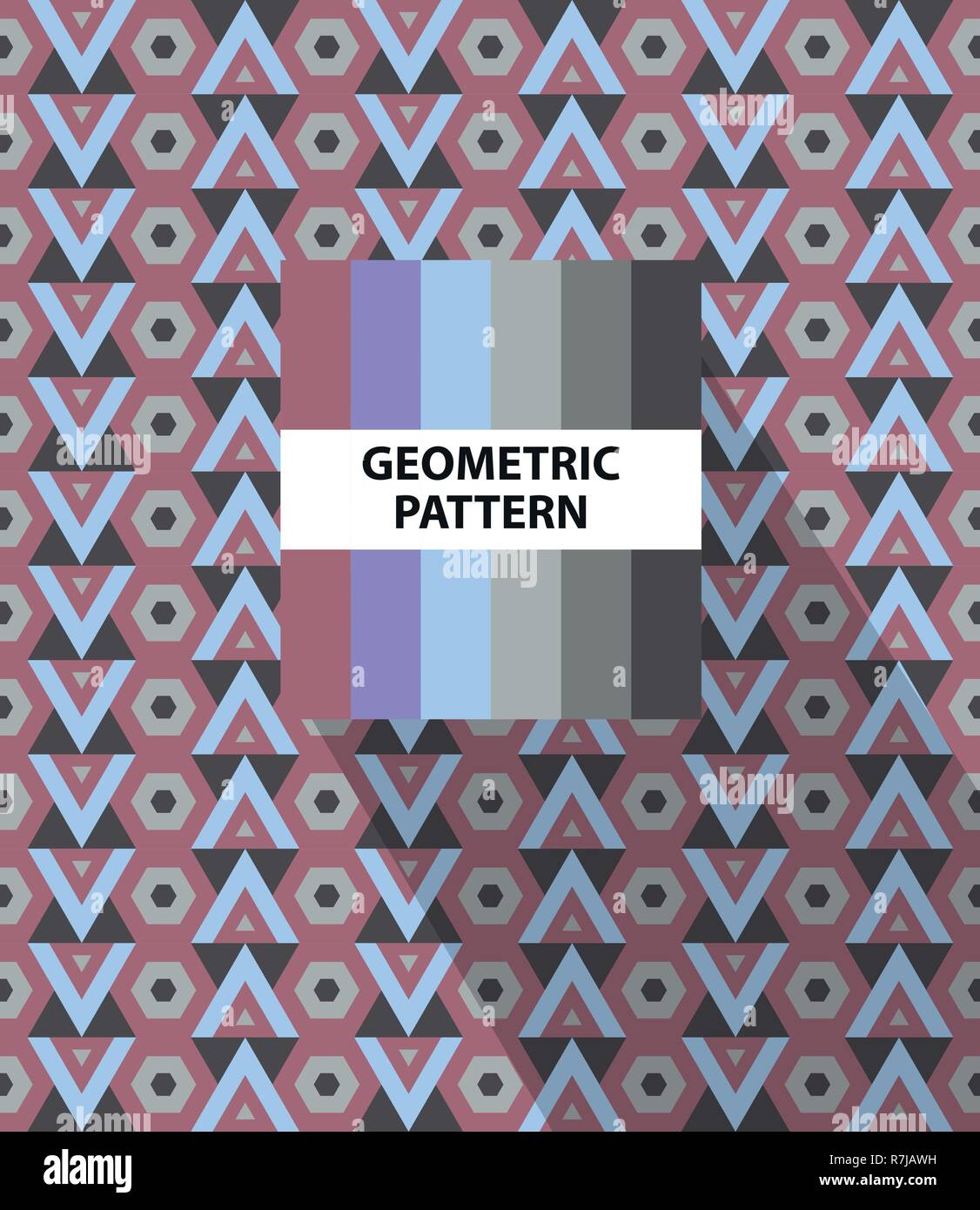 Abstract geometric striped pattern with colorful rhombus and color ...