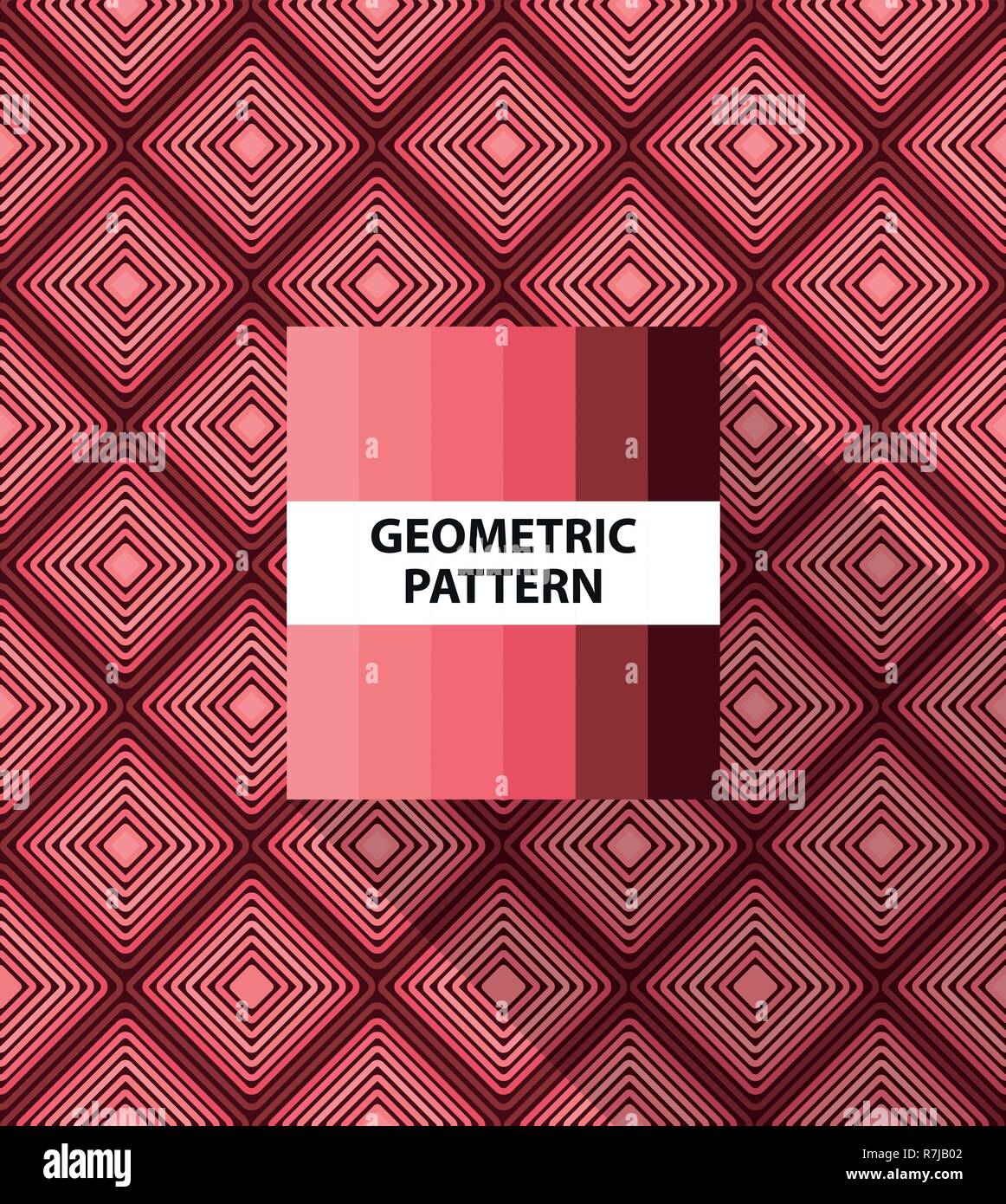 Abstract geometric striped pattern with colorful rhombus and color ...