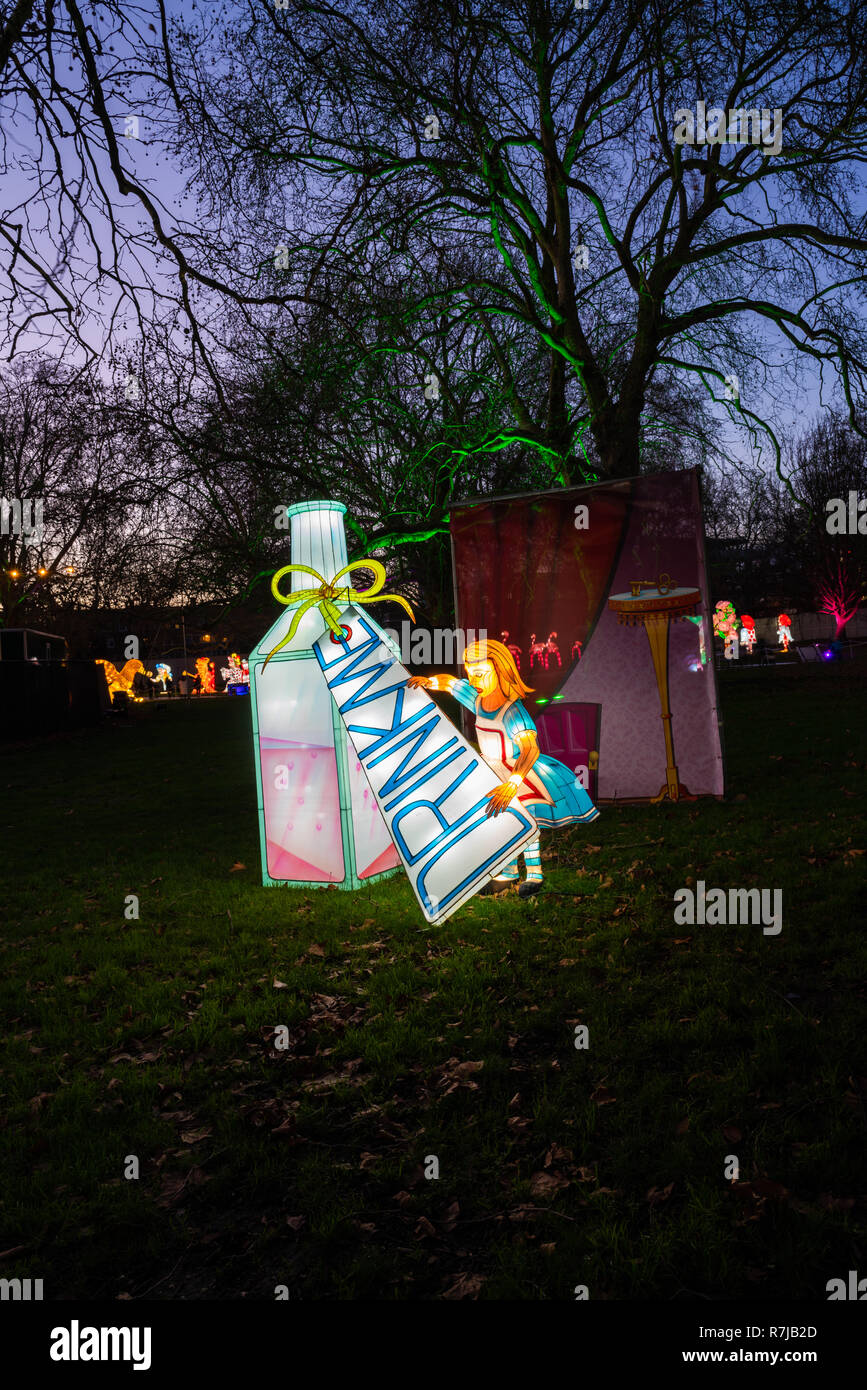 LONDON, UK - DECEMBER 09, 2018: London's new lantern festival at ...
