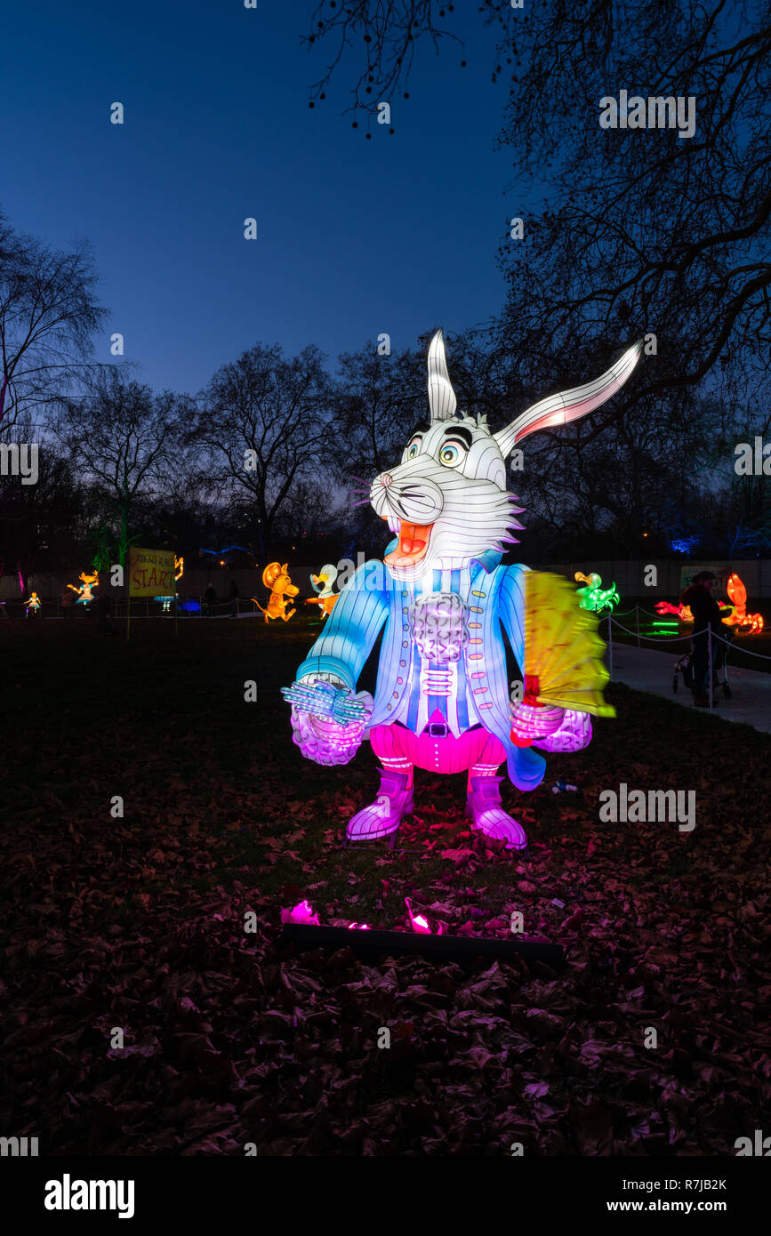LONDON, UK - DECEMBER 09, 2018: London's new lantern festival at ...