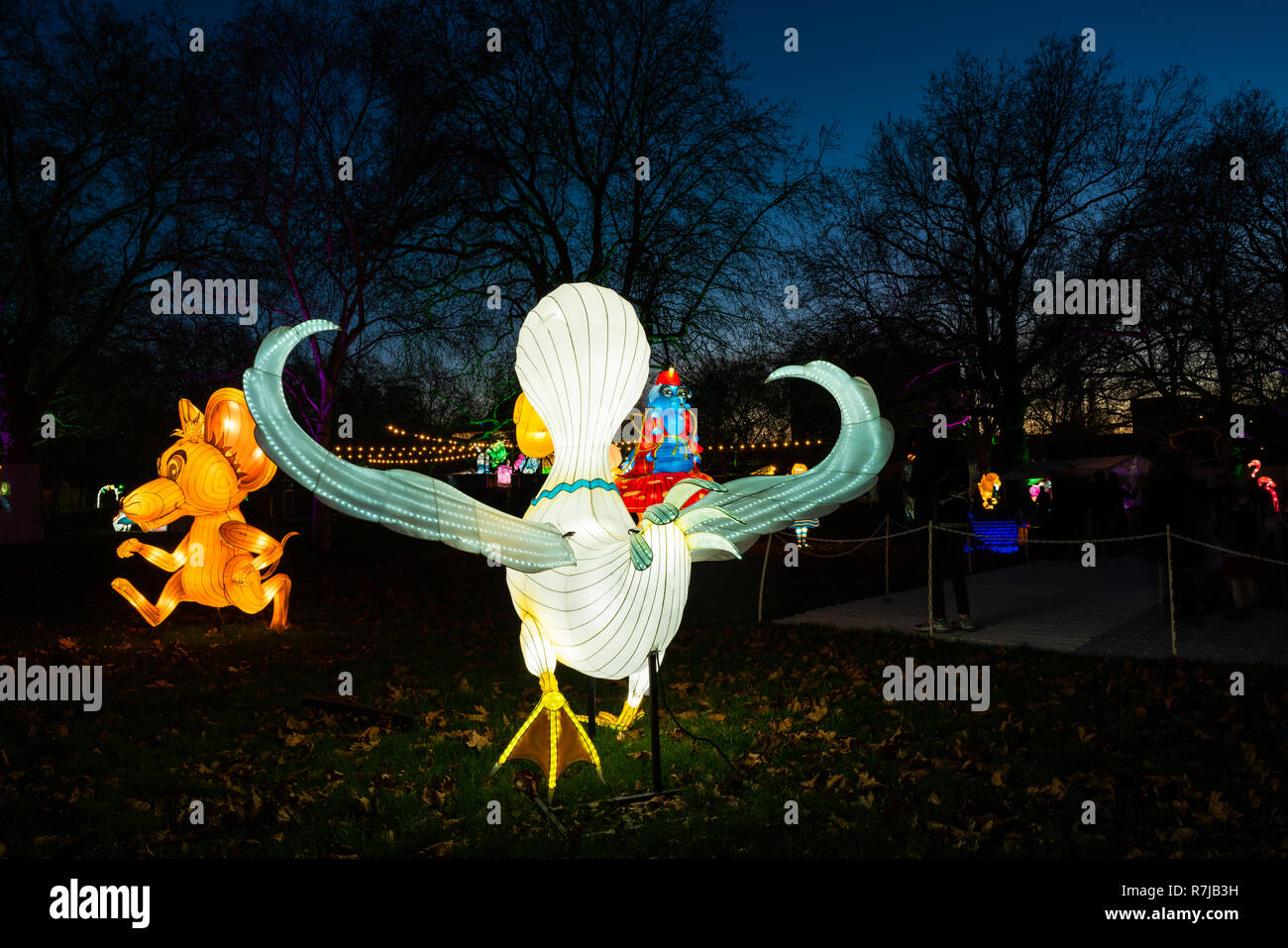 LONDON, UK - DECEMBER 09, 2018: London's new lantern festival at ...