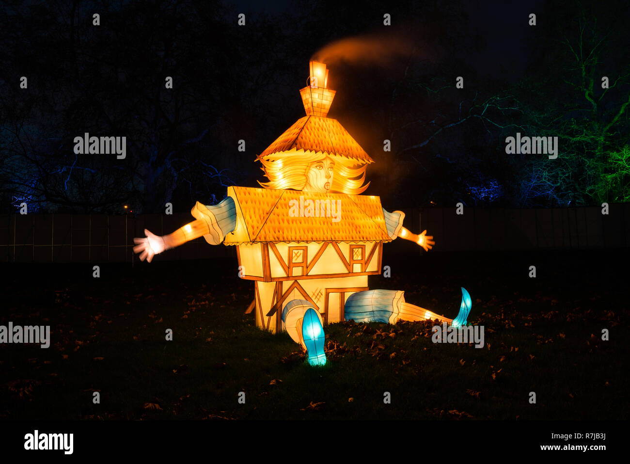 LONDON, UK - DECEMBER 09, 2018: London's new lantern festival at ...