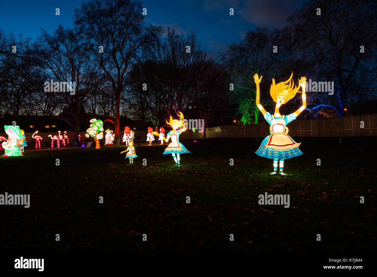 LONDON, UK - DECEMBER 09, 2018: London's new lantern festival at ...
