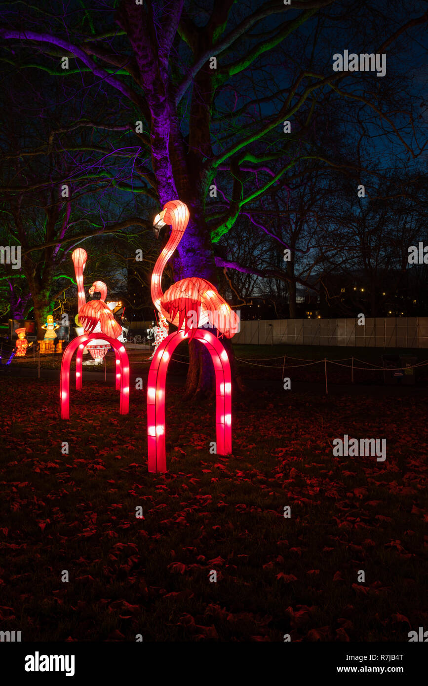 LONDON, UK - DECEMBER 09, 2018: London's new lantern festival at ...