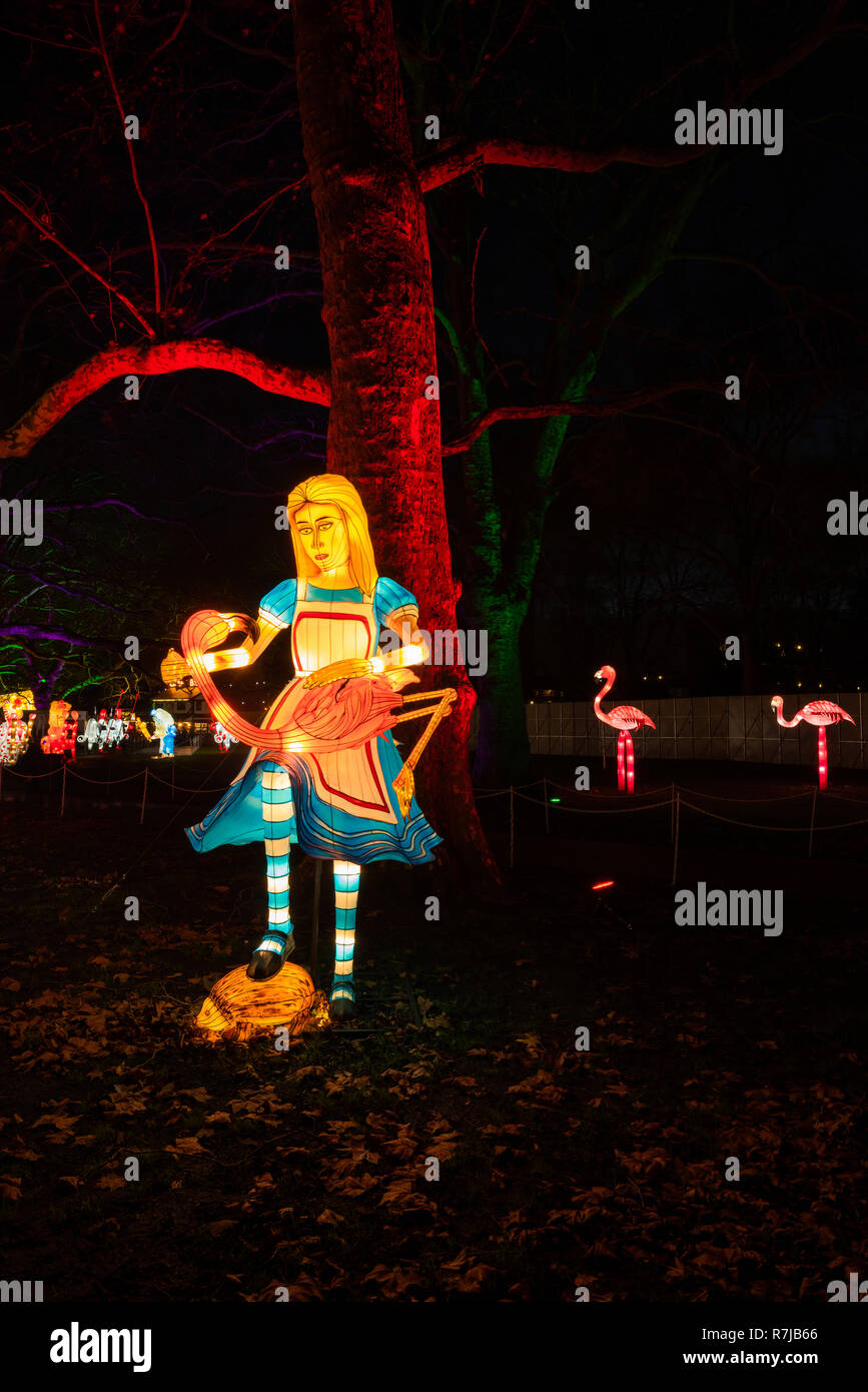 LONDON, UK - DECEMBER 09, 2018: London's new lantern festival at ...