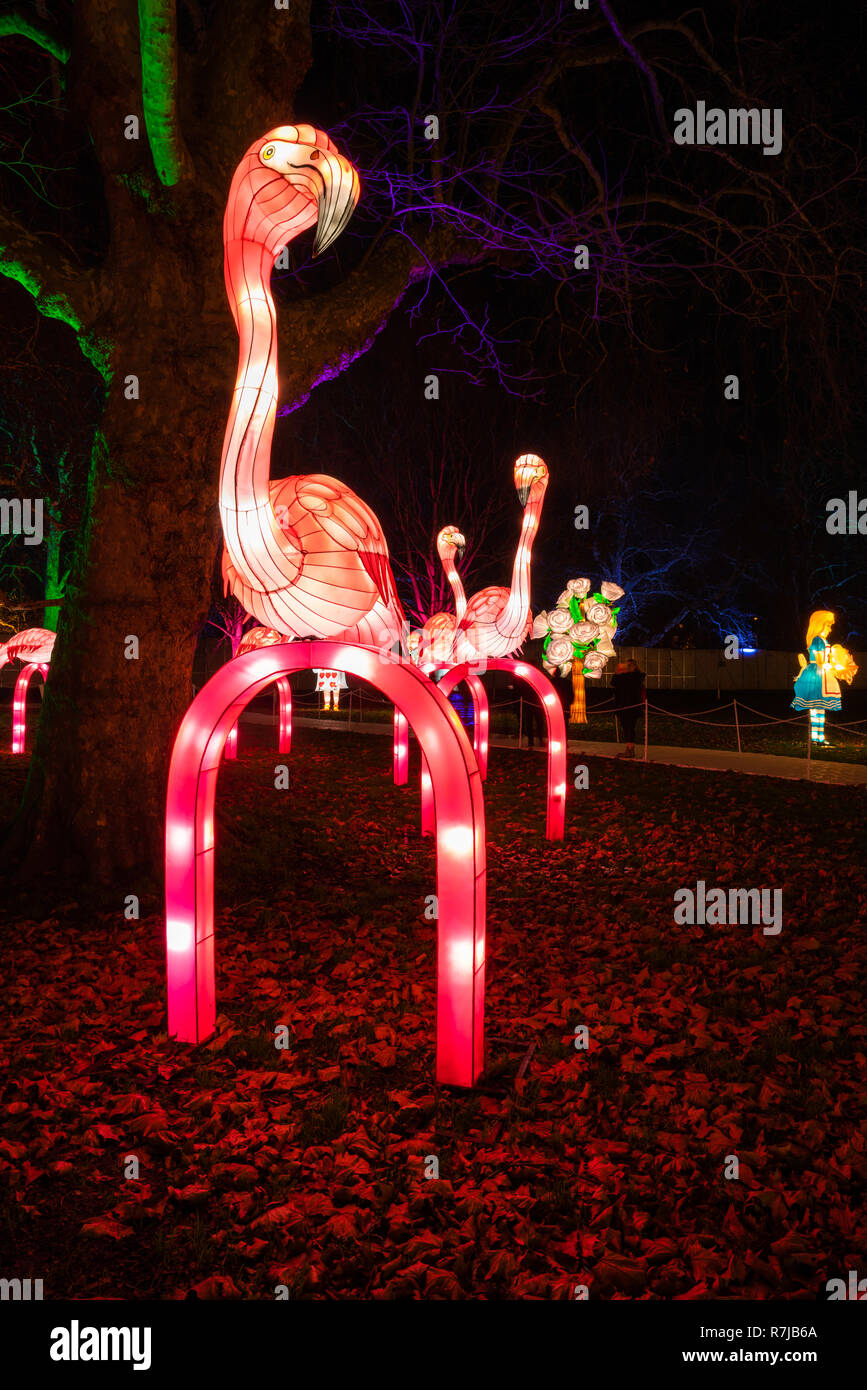 LONDON, UK - DECEMBER 09, 2018: London's new lantern festival at ...