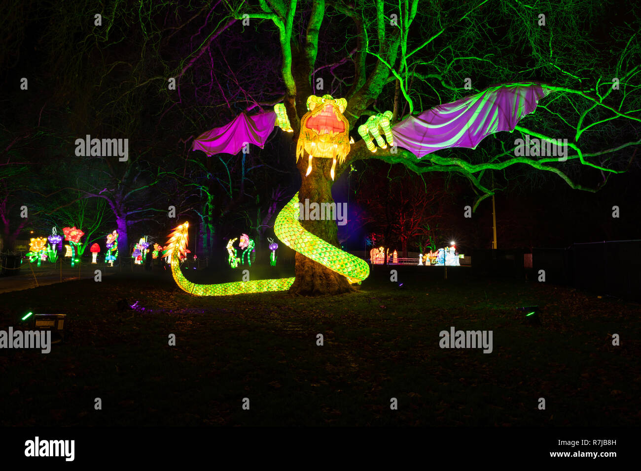 LONDON, UK - DECEMBER 09, 2018: London's new lantern festival at ...