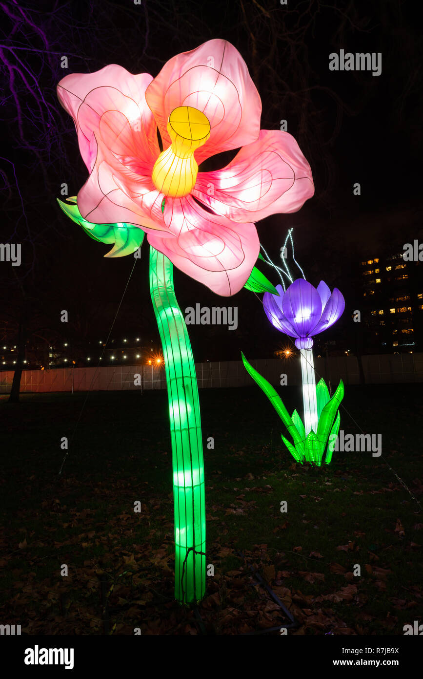 LONDON, UK - DECEMBER 09, 2018: London's new lantern festival at ...
