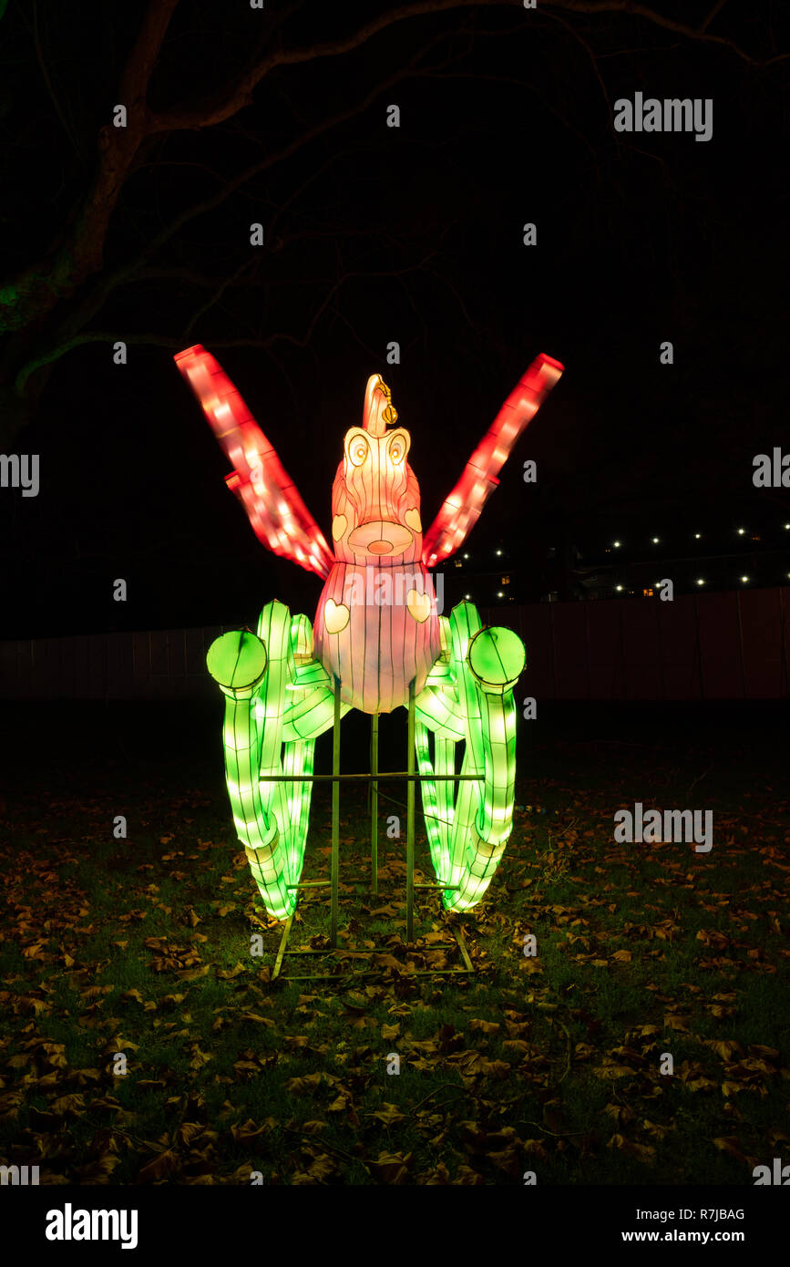 LONDON, UK - DECEMBER 09, 2018: London's new lantern festival at ...