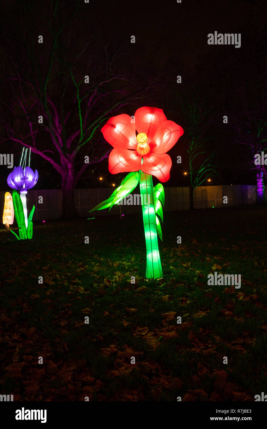 LONDON, UK - DECEMBER 09, 2018: London's new lantern festival at ...