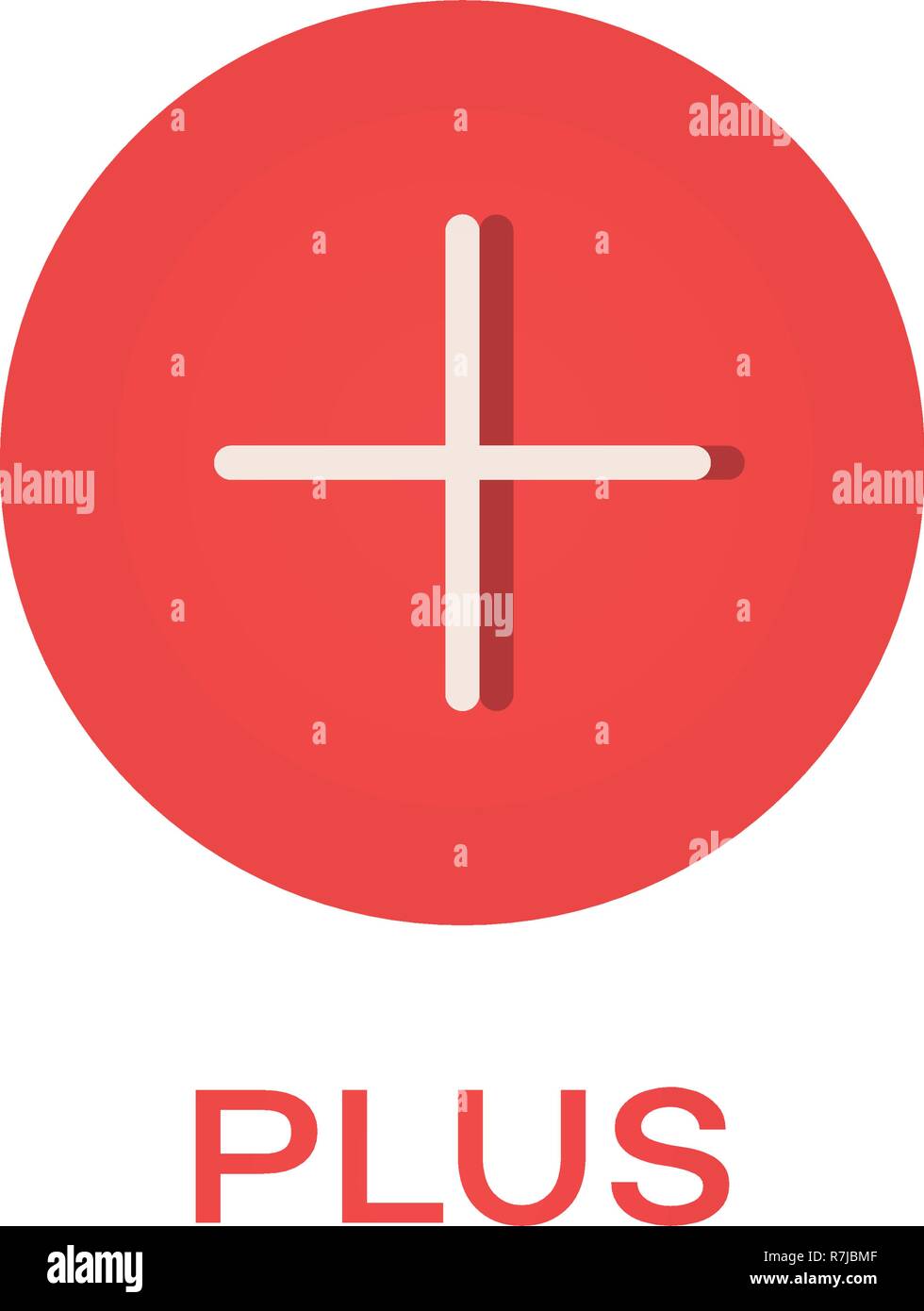 Plus round flat icon, add symbol Stock Vector Image & Art - Alamy