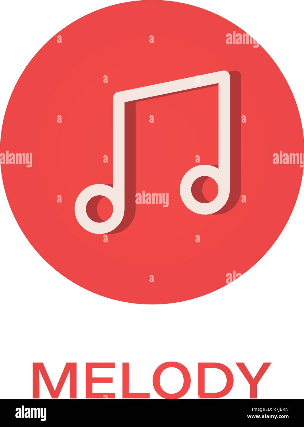 Melody round flat icon, tune symbol Stock Vector Image & Art - Alamy