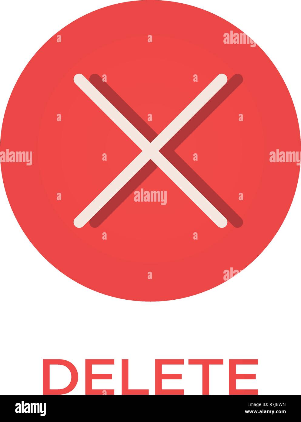 Remove round flat icon, cross symbol Stock Vector Image & Art - Alamy