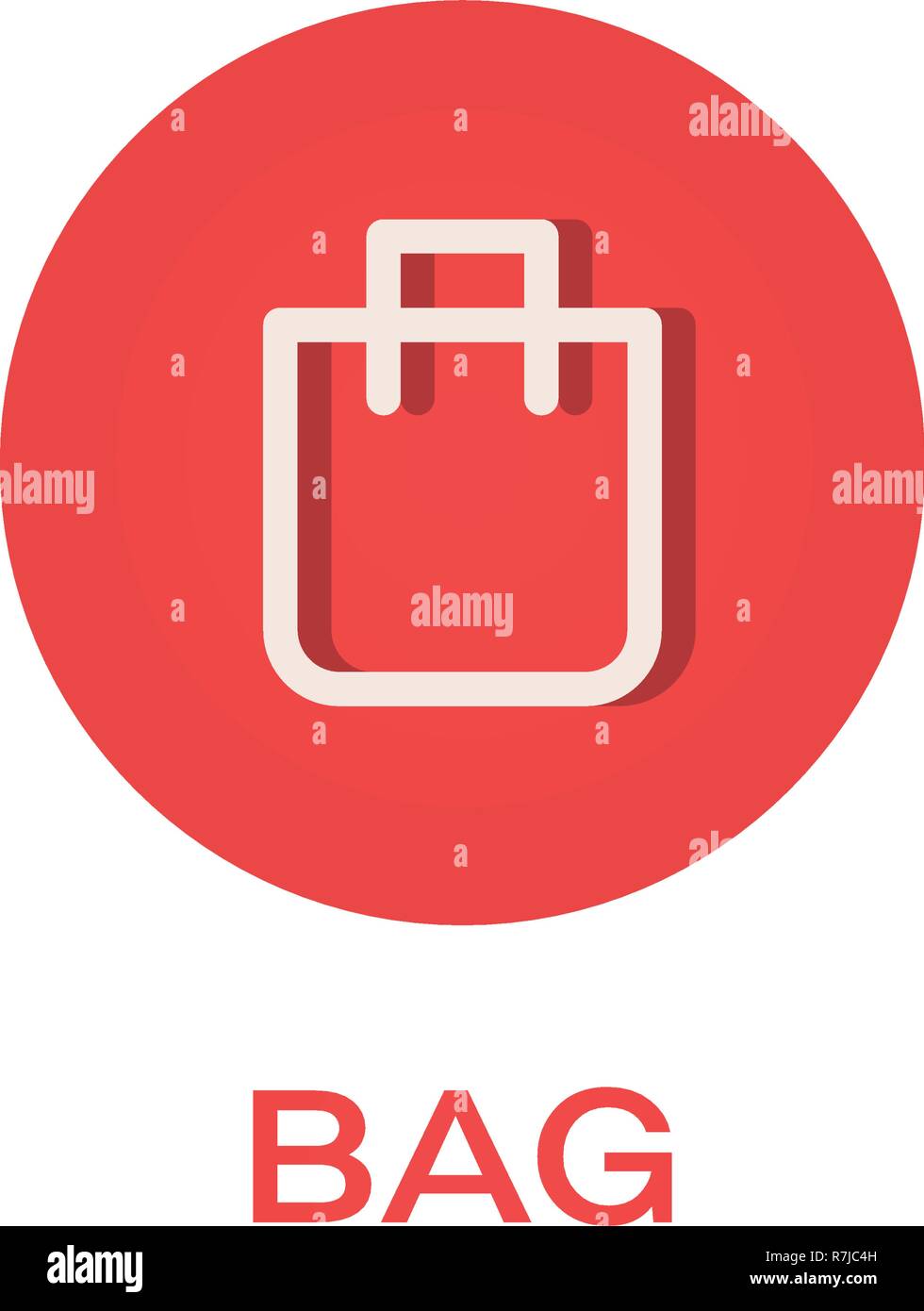Bag round flat icon, pack symbol Stock Vector Image & Art - Alamy
