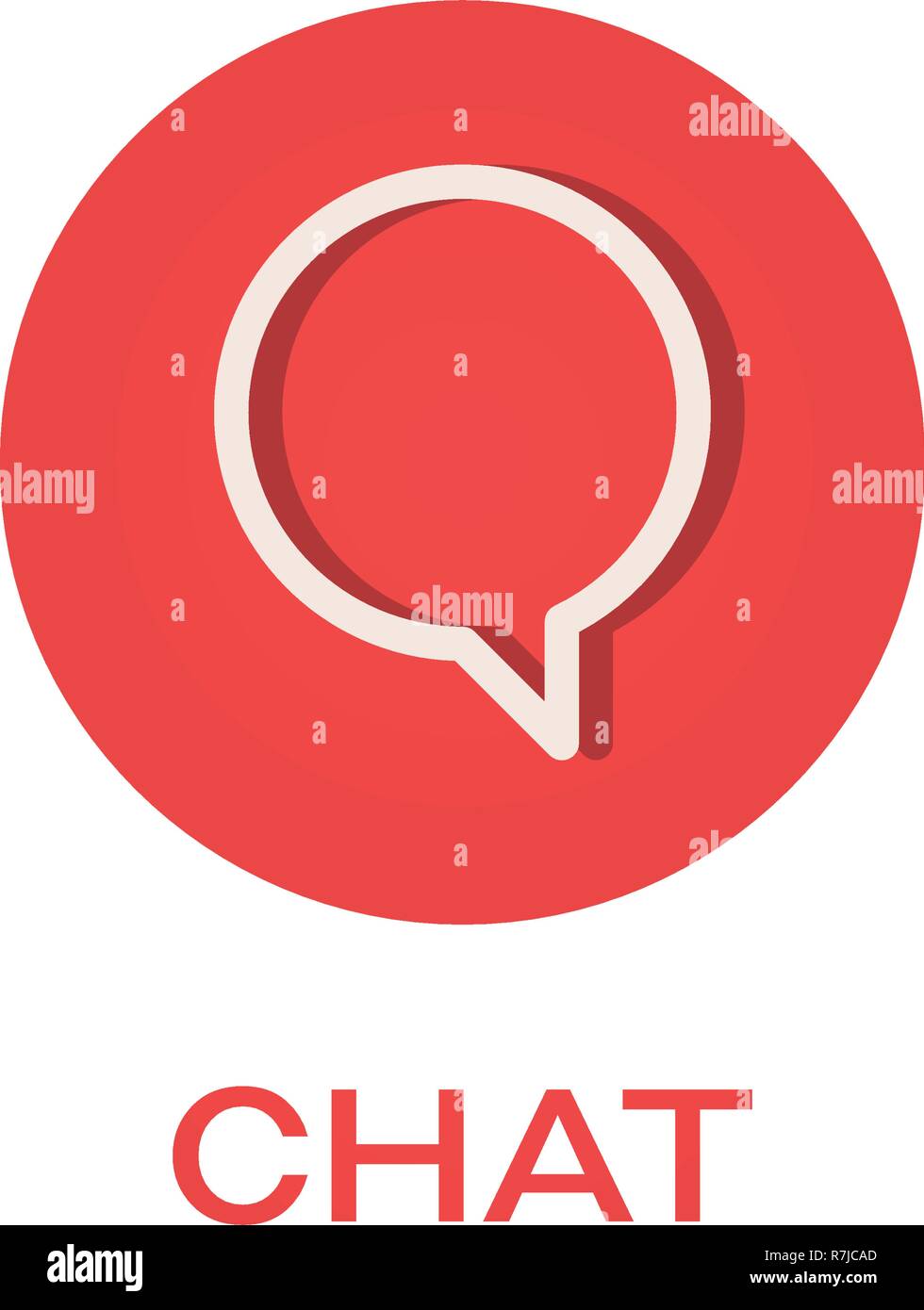 Chat round flat icon, comment symbol Stock Vector Image & Art - Alamy
