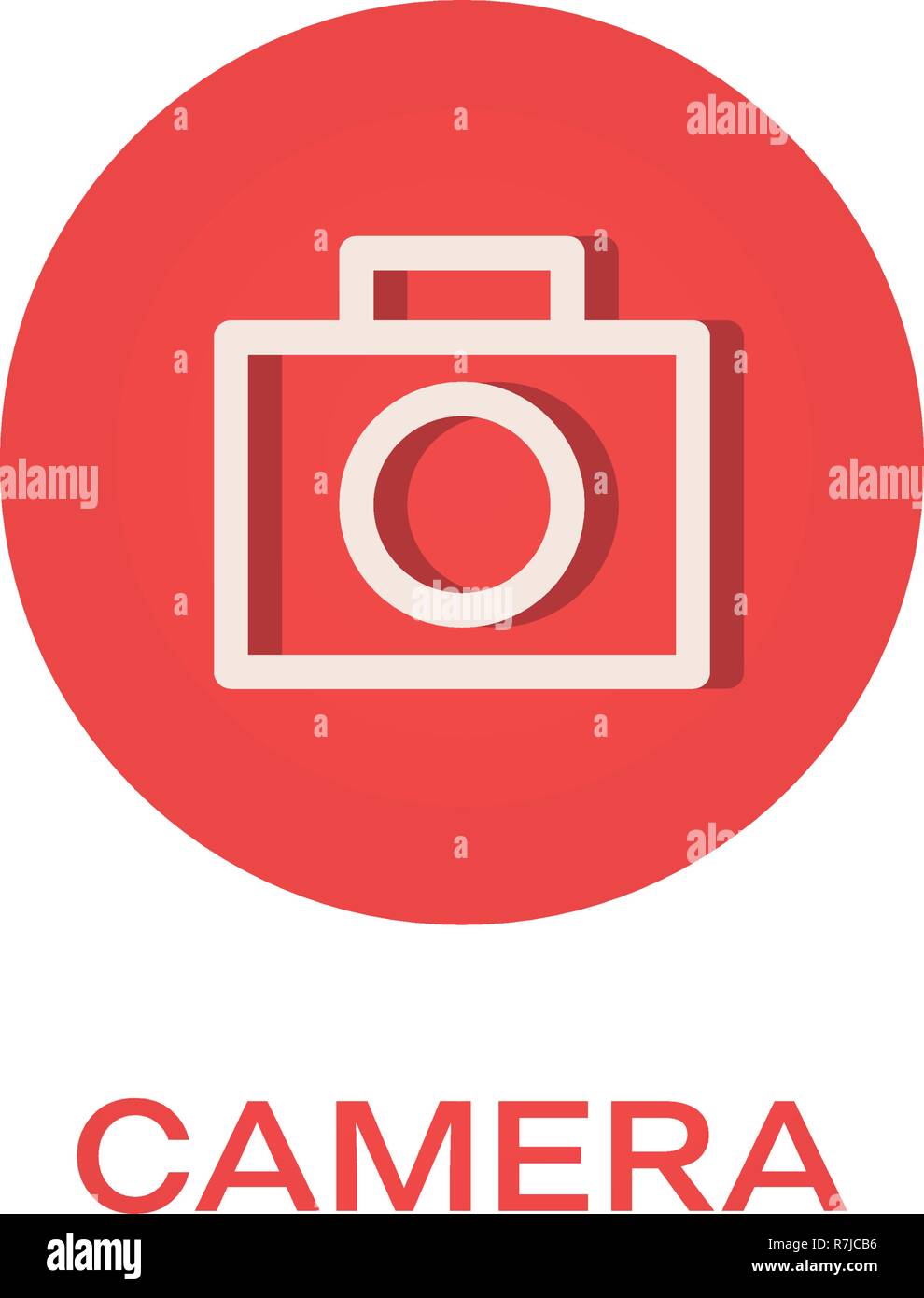 Camera round flat icon, photo symbol Stock Vector Image & Art - Alamy