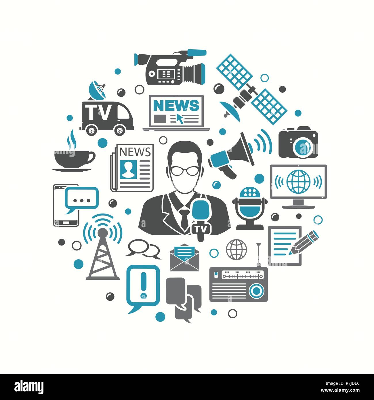 Media press camera Stock Vector Images - Alamy