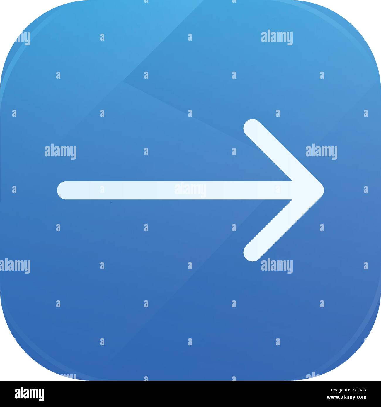 Arrow right glossy flat icon, pointer symbol Stock Vector Image & Art ...