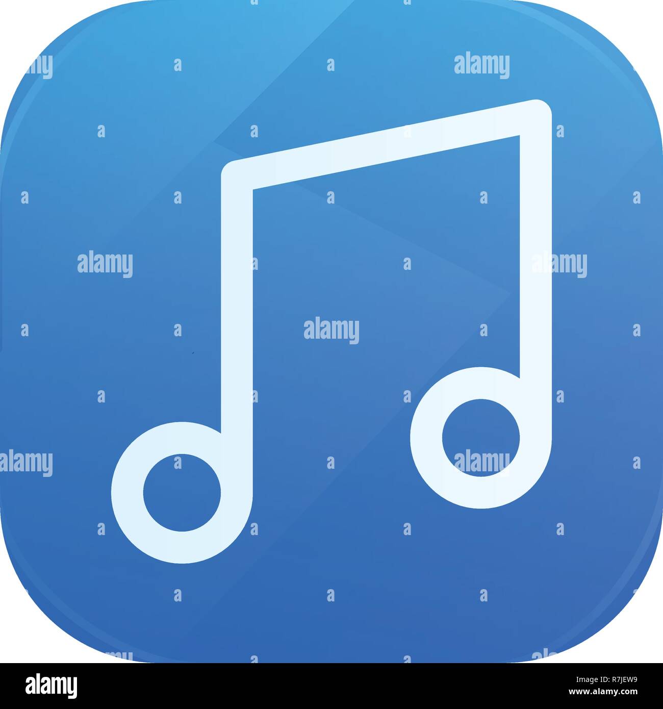 Melody glossy flat icon, tune symbol Stock Vector Image & Art - Alamy