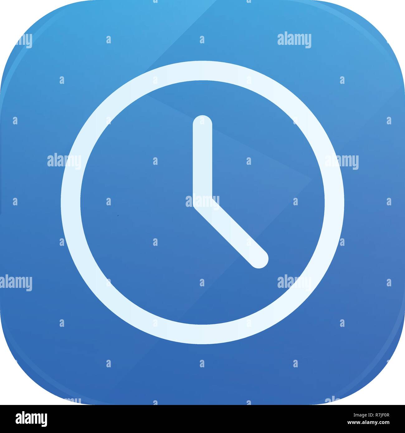 Clock glossy flat icon, time symbol Stock Vector Image & Art - Alamy