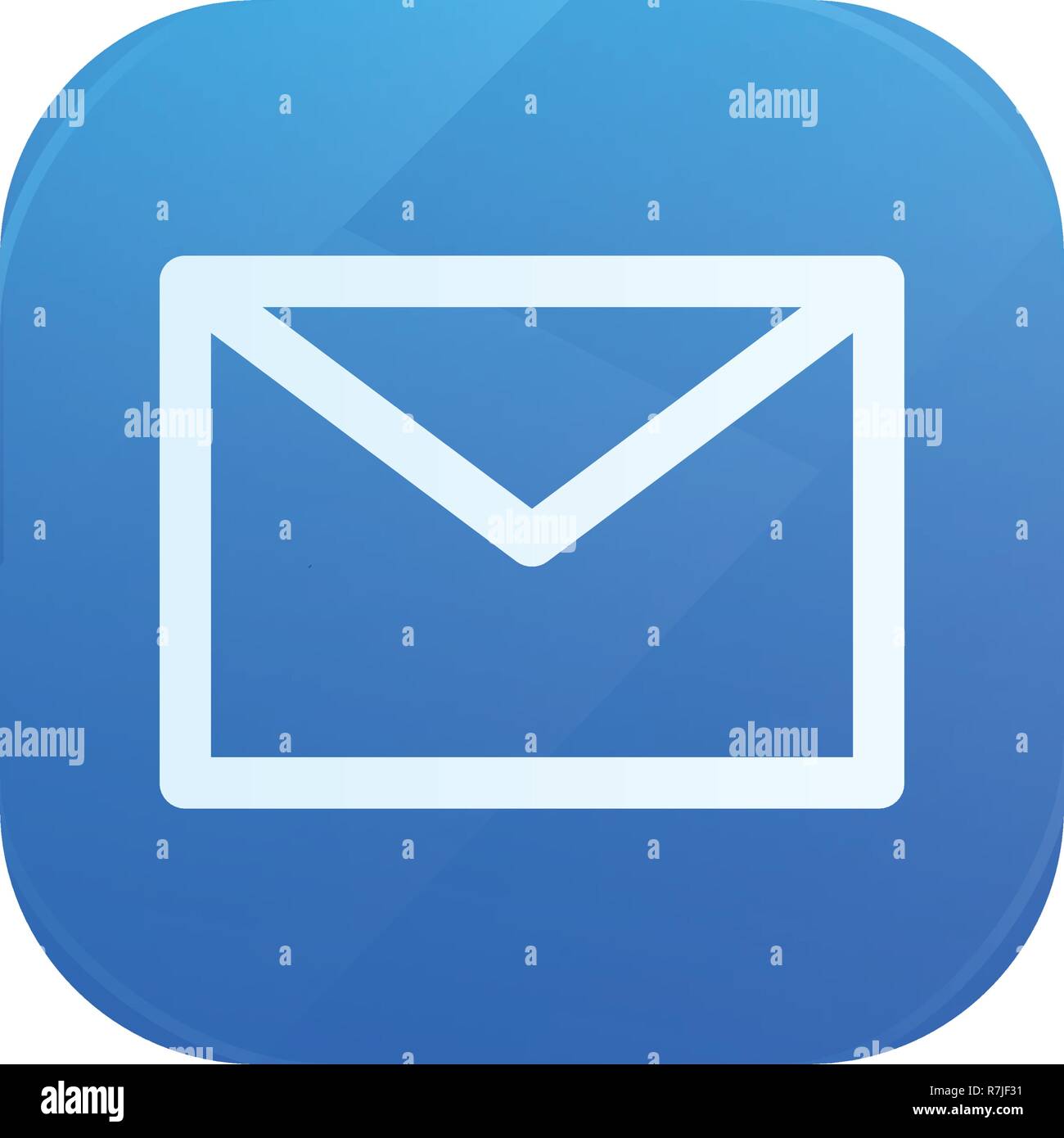 Envelope glossy flat icon, message symbol Stock Vector Image & Art - Alamy