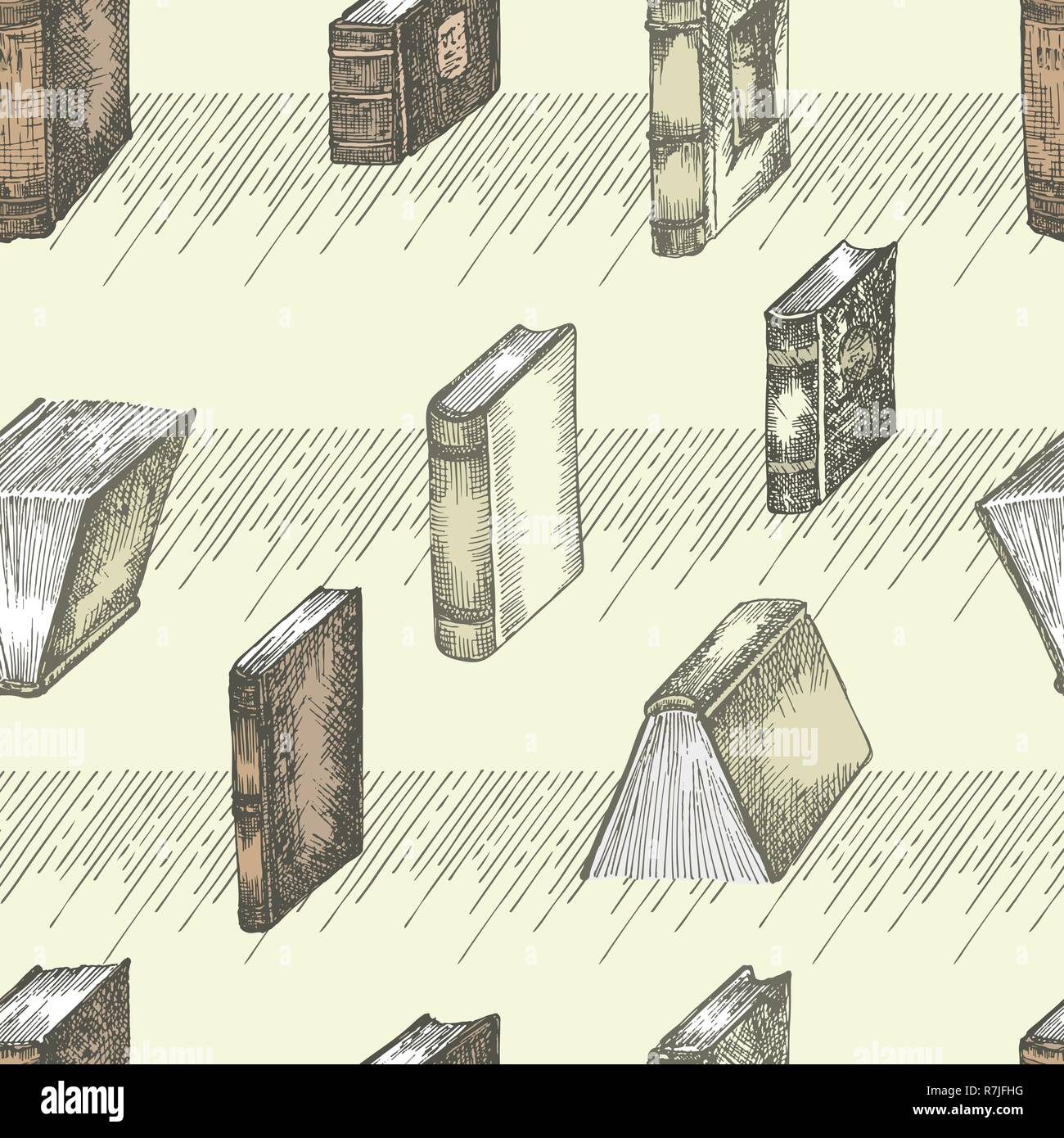 Pile of books pattern Stock Vector Images - Alamy