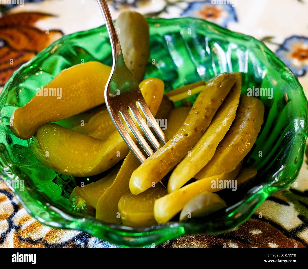 Fork in a dish of pickles hi-res stock photography and images - Alamy
