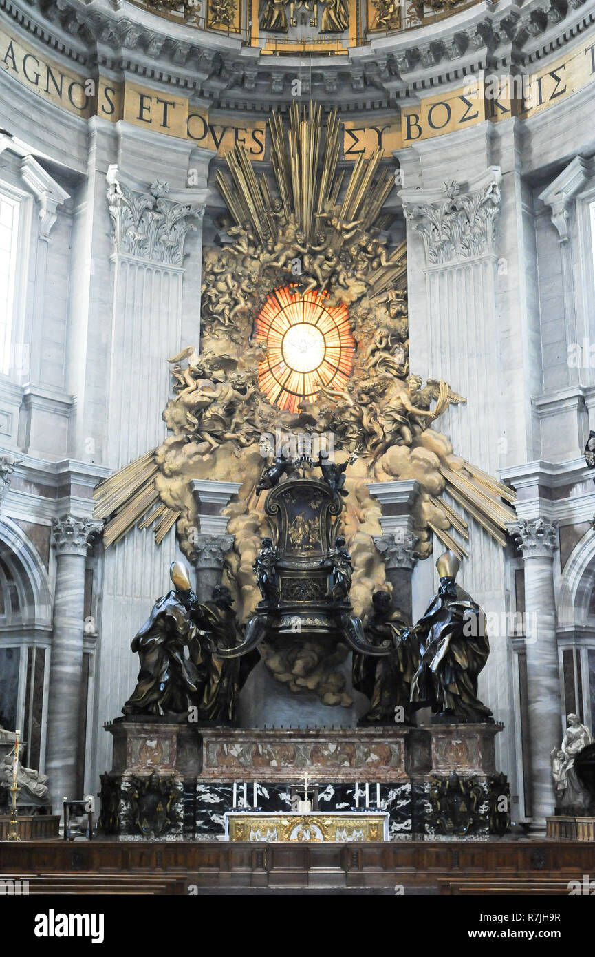 Baroque Cattedra di San Pietro (Chair of Saint Peter or Throne of Saint ...