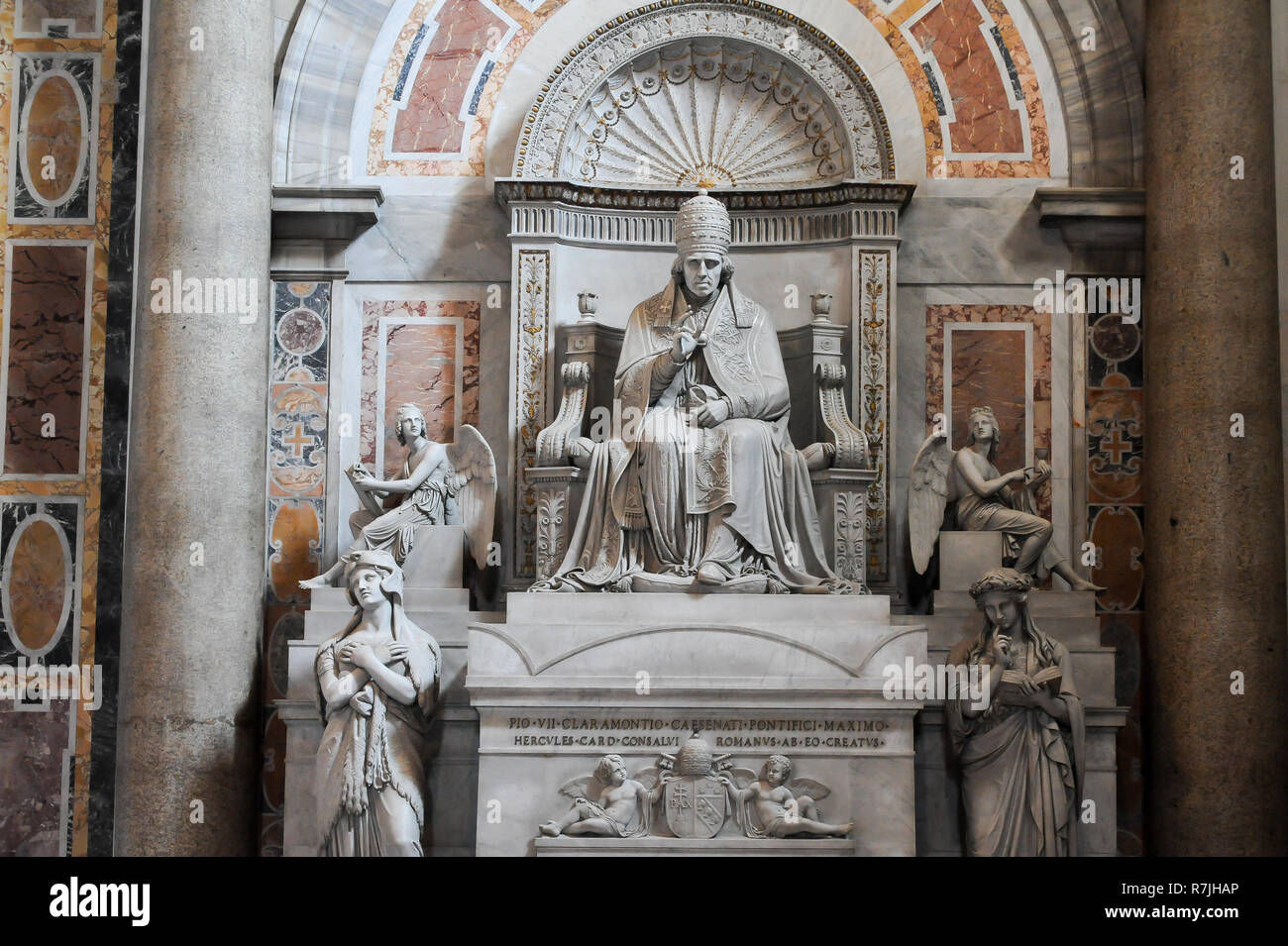 Tomb of Pope Pius VII by Bertel Thorvaldsen in Italian Renaissance ...