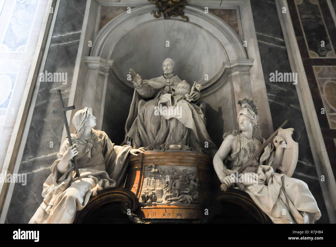 Tomb of Pope Innocent XI in Italian Renaissance Papale Basilica ...