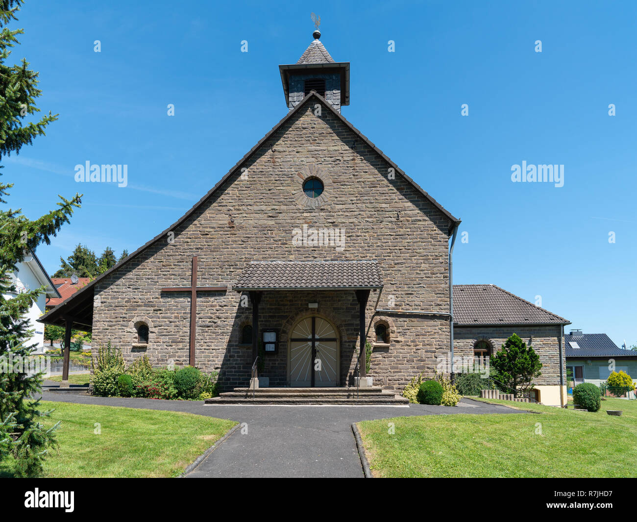 Parish church of Klasmuehle village, Odenthal, Germany Stock Photo - Alamy