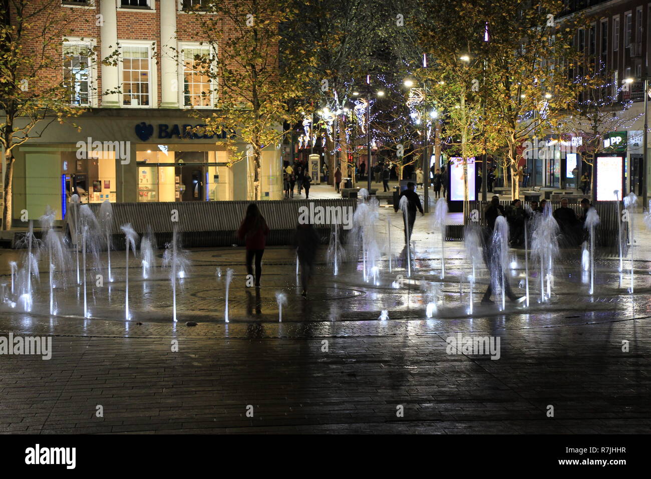 Hull city centre lights Stock Photo - Alamy