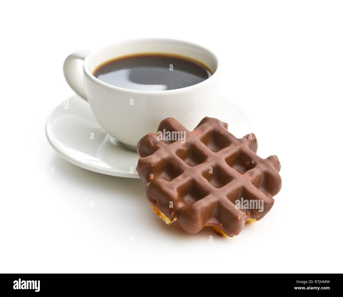 Tasty waffles coffee on Cut Out Stock Images & Pictures - Alamy