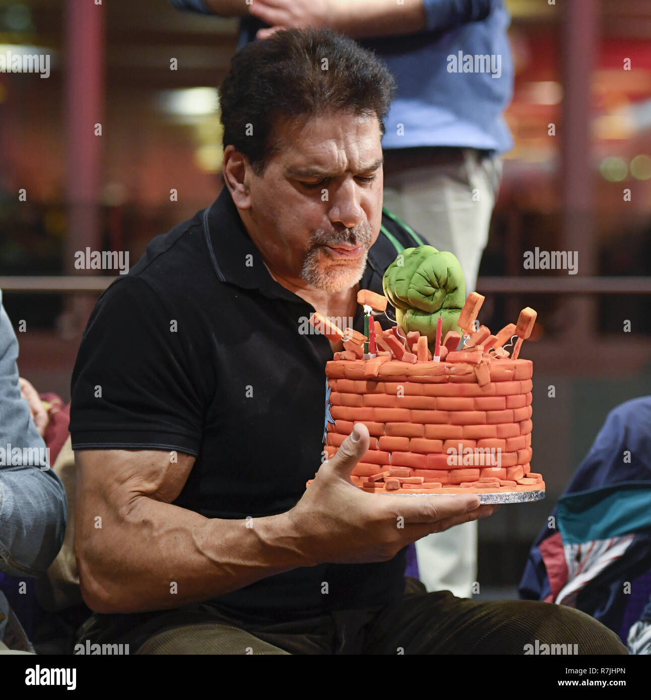 Lou Ferrigno celebrates his 67th birthday at Edinburgh Comic Con held ...