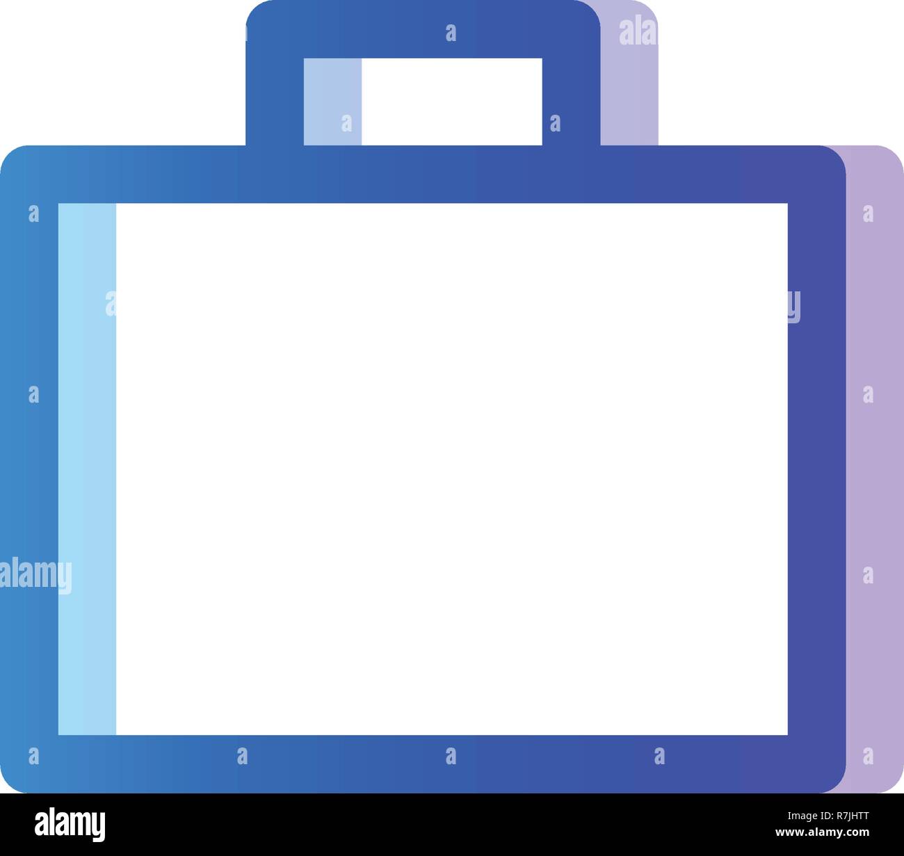 Briefcase blue purple gradient icon, portfolio symbol Stock Vector ...